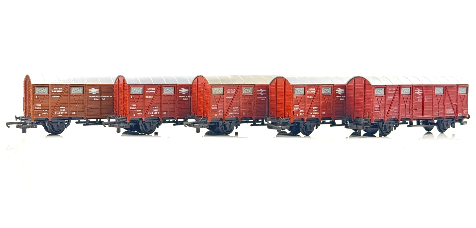LIMA HO SCALE/00 GAUGE - RAKE OF 5 BR THROUGH THE CONTINENT FERRY VANS ...